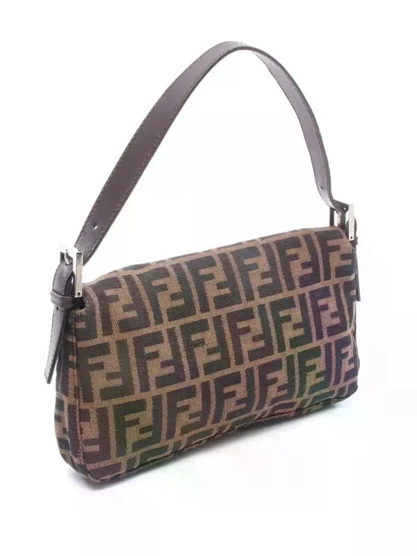 Fendi 2000-2010 Zucca Canvas Baguette Shoulder Bag