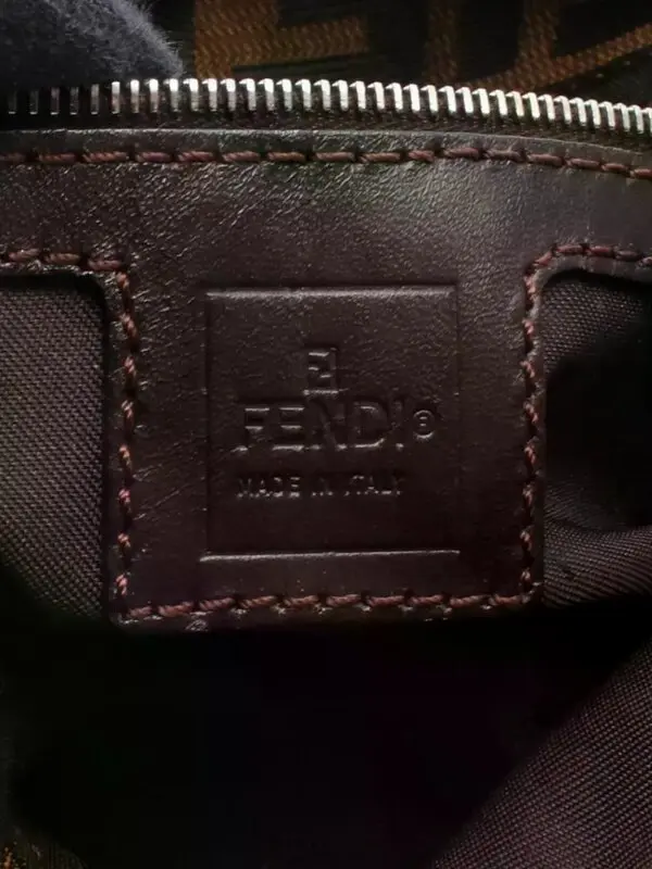 Fendi 2000-2010 Zucca Canvas Baguette Shoulder Bag