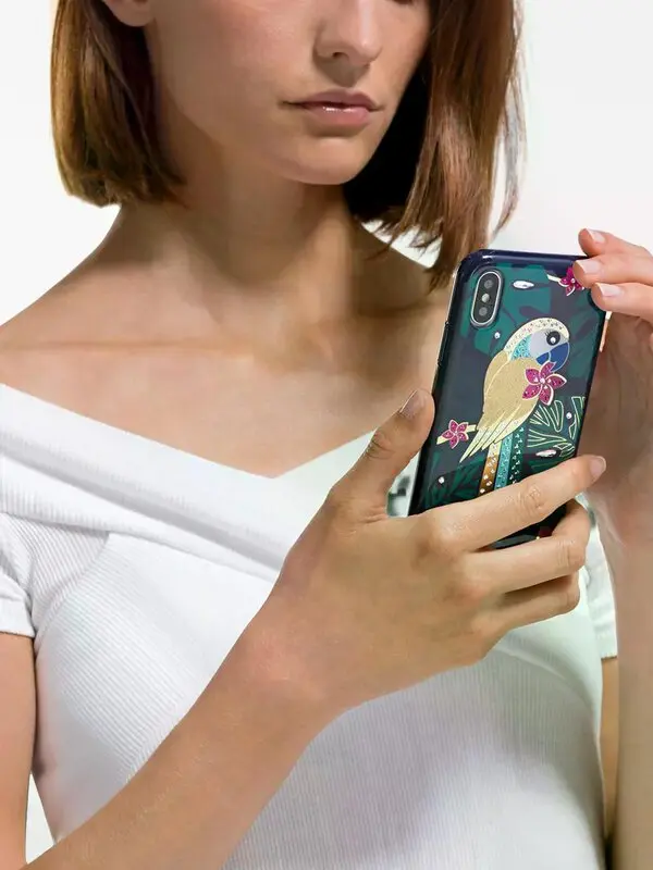 SWAROVSKI Parrot-motif Iphone Xs Case
