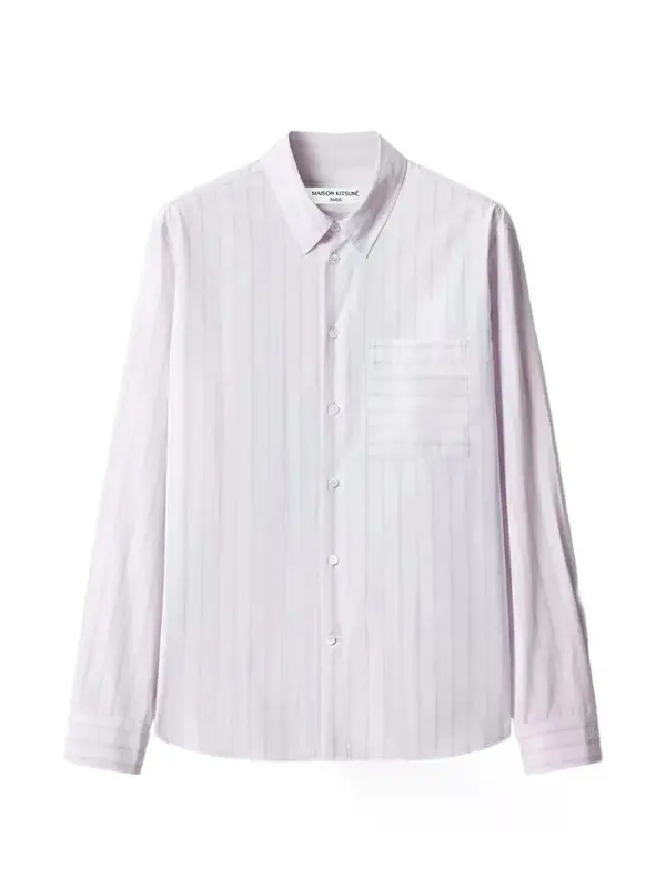 Maison Kitsuné Vertical-stripe Chest-pocket Shirt