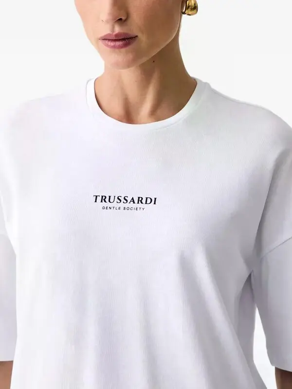 TRUSSARDI Logo-print Drop-shoulder T-shirt