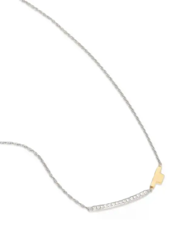 TRUSSARDI Crystal-embellished Logo-plaque Necklace