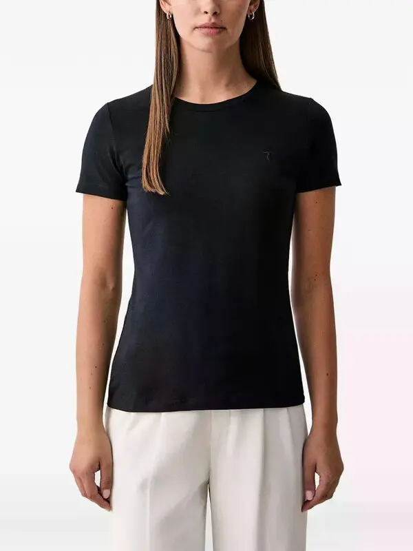 TRUSSARDI Logo-embroidered T-shirt
