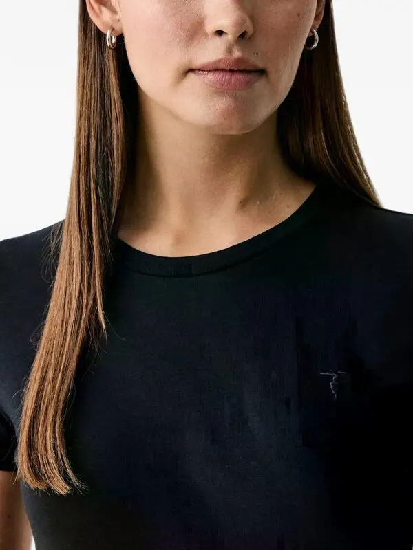TRUSSARDI Logo-embroidered T-shirt