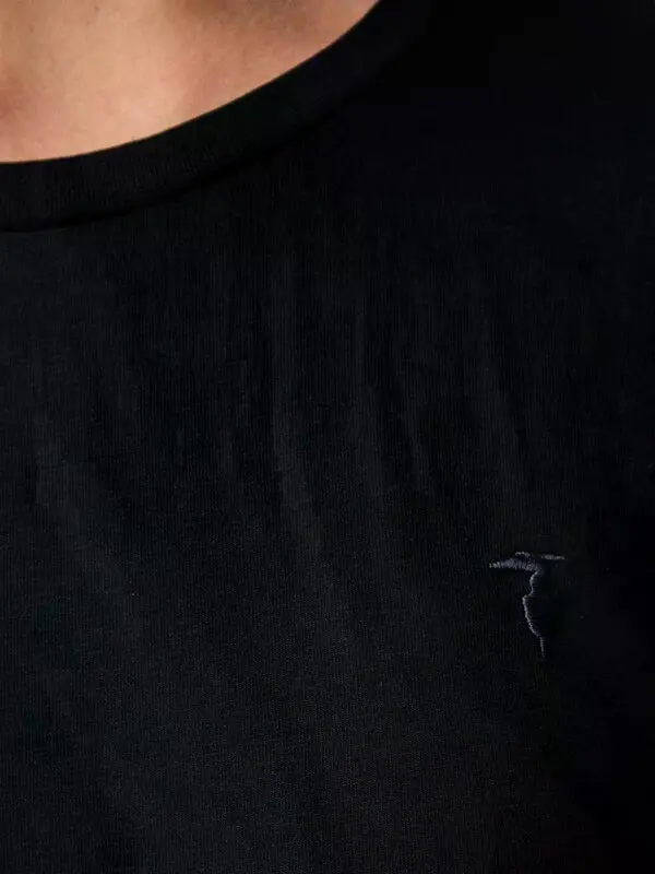 TRUSSARDI Logo-embroidered T-shirt