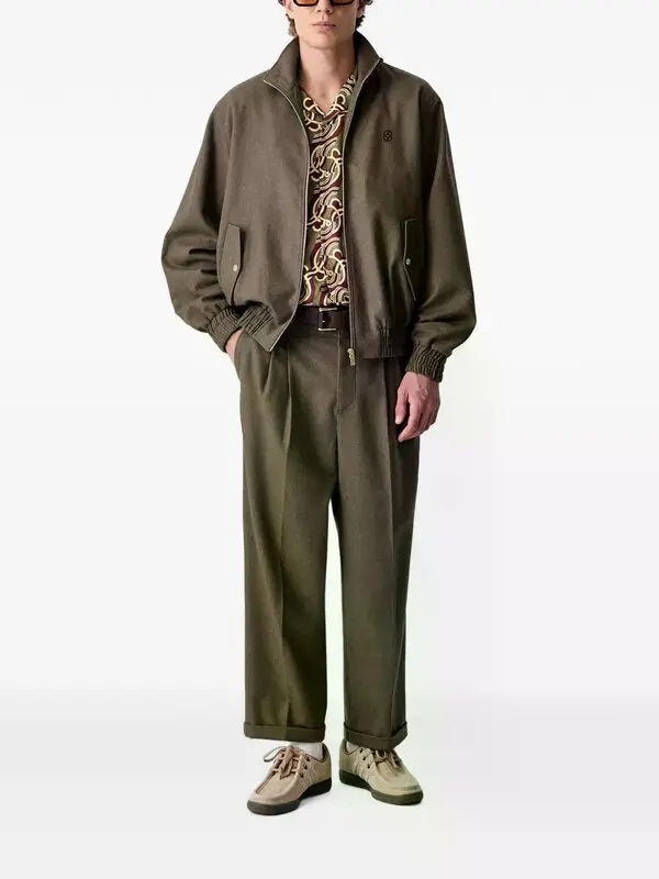 Drole De Monsieur Pleated Turned-up Trousers