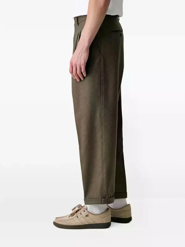 Drole De Monsieur Pleated Turned-up Trousers