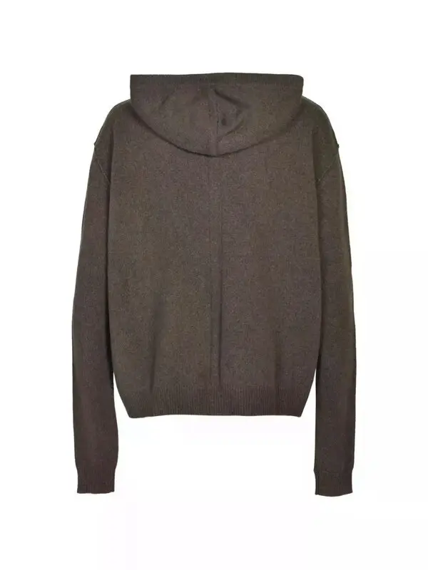 Rick Owens Knitted Zip-up Hoodie - Brown