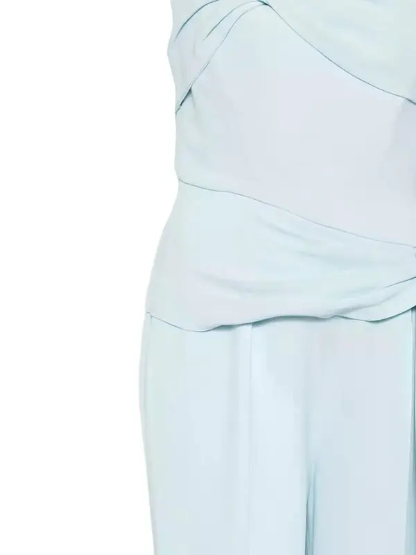 Elie Saab Strapless Draped Jumpsuit - Blue
