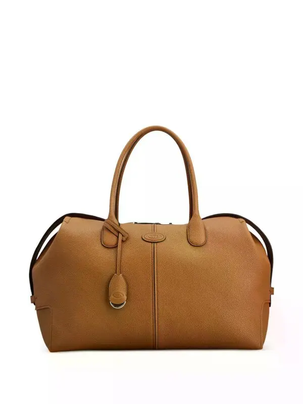 TOD'S Logo-patch Pebbled Duffle Bag