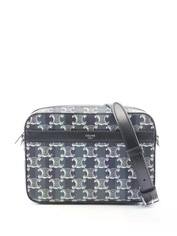 Celine 2000-2026 Small Triomphe Coated Canvas Camera Bag Crossbody Bag - Green