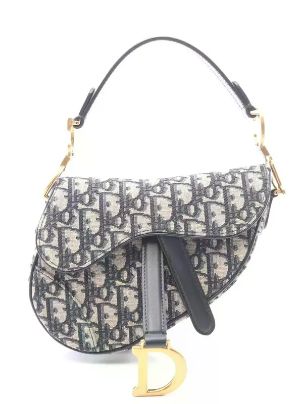 Dior 2010-2026 Mini Oblique Canvas Saddle Bag Satchel