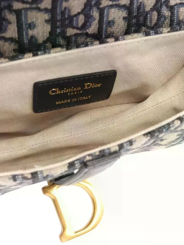 Dior 2010-2026 Mini Oblique Canvas Saddle Bag Satchel