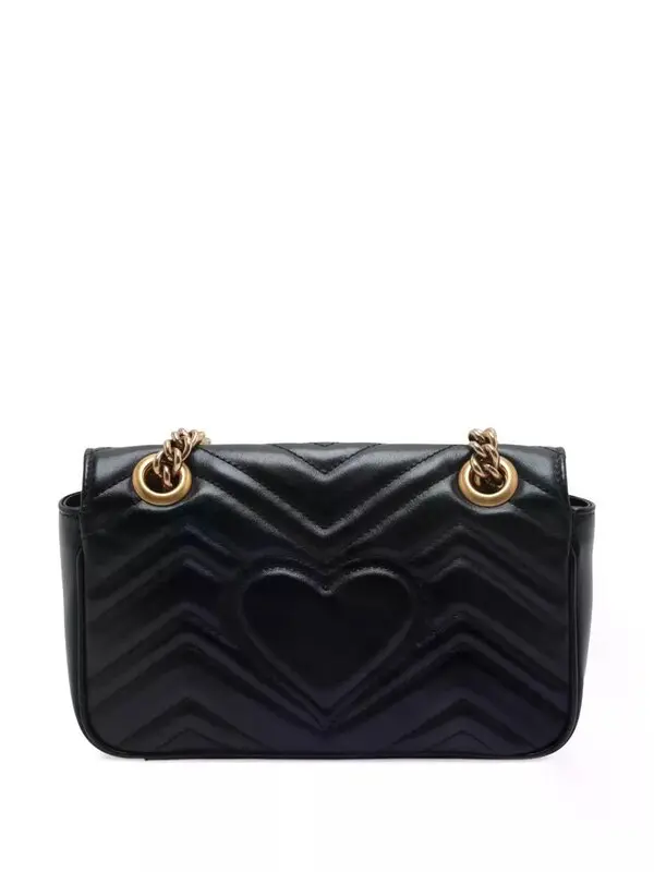 Gucci 2016-2026 Small Gg Marmont Matelasse Calfskin Shoulder Bag - Black