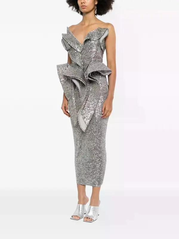 Maticevski Sequin Embellished Draped Bodice