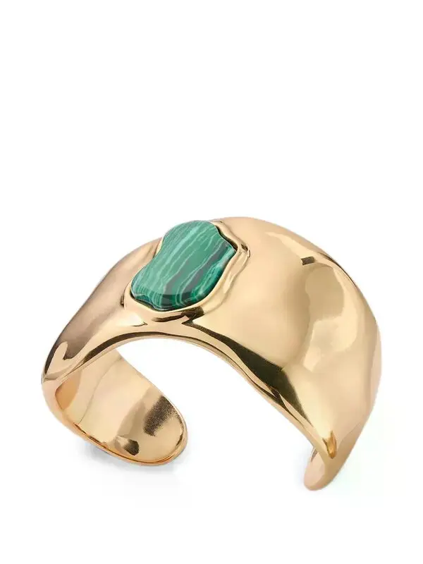 Kurt Geiger Asymetric Stone Cuff Bracelet - Gold