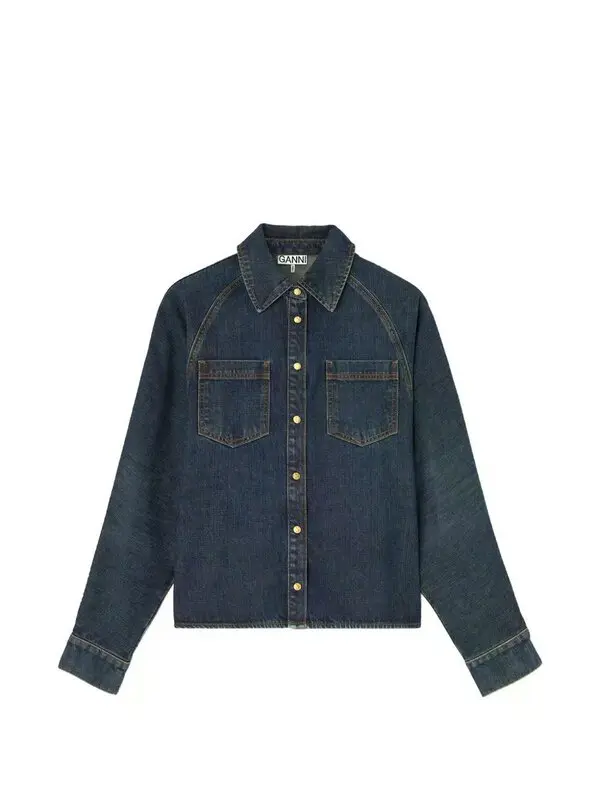GANNI Textured-denim Jacket