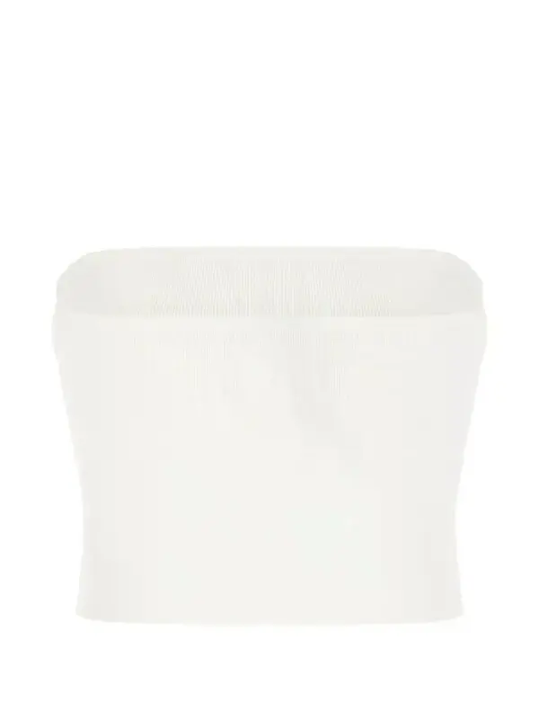 Alpha Studio Embellished Strapless Crop Top