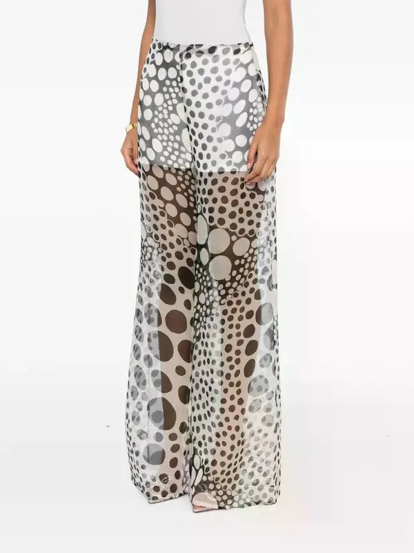 ISABEL SANCHIS Sheer Polka-dot Trousers