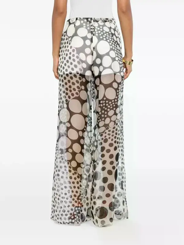 ISABEL SANCHIS Sheer Polka-dot Trousers