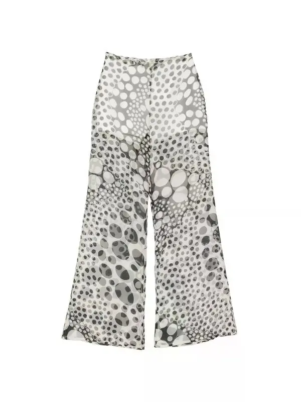 ISABEL SANCHIS Sheer Polka-dot Trousers