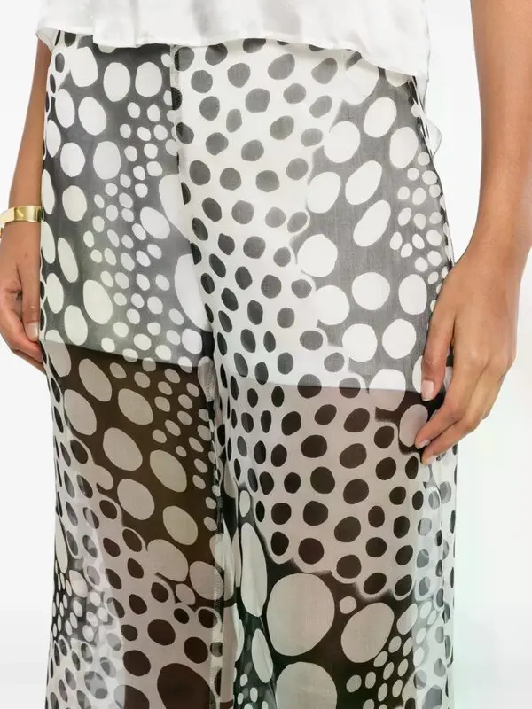 ISABEL SANCHIS Sheer Polka-dot Trousers