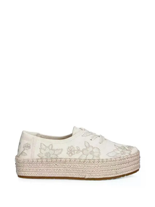 Toms Valencia Floral-embroidered Platform Espadrilles