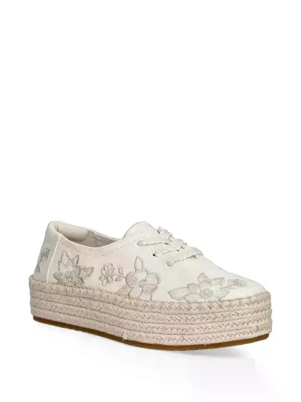 Toms Valencia Floral-embroidered Platform Espadrilles