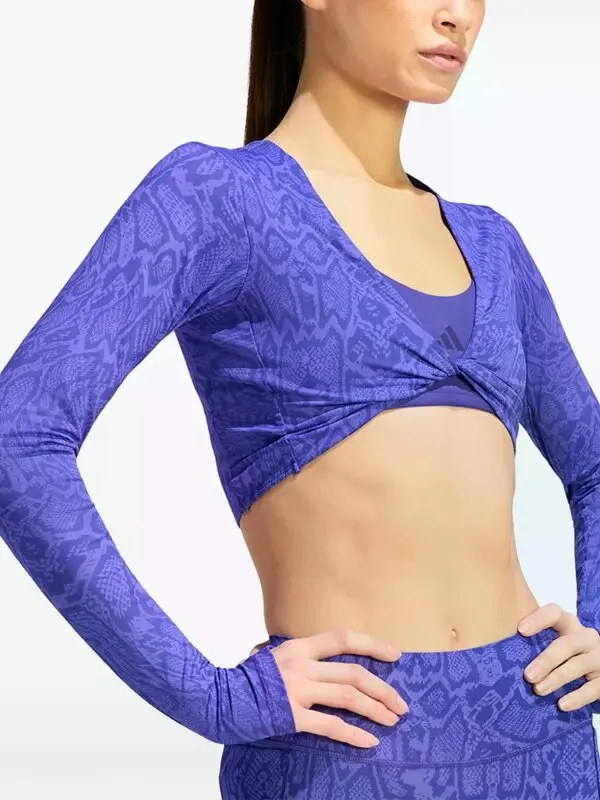 Adidas Primelift Workout Snake Twist-reversible Long-sleeve T-shirt
