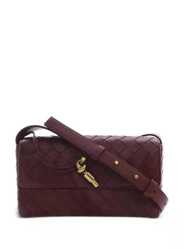 Bottega Veneta 2012-2026 Mini Nappa Intrecciato Andiamo Crossbody Bag - Red