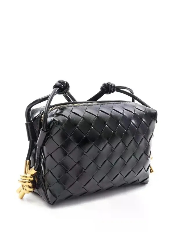 Bottega Veneta Intrecciato Loop Camera Bag - Black