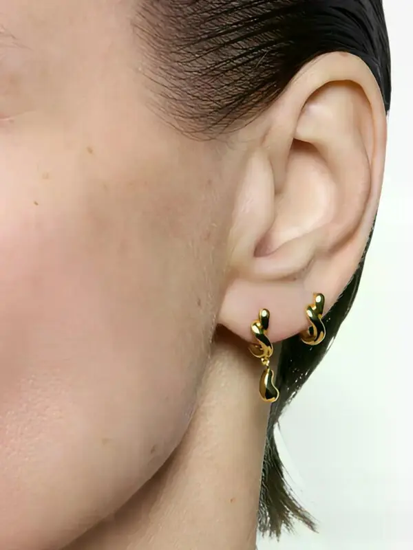 MARIA BLACK Whirl Huggie Earring