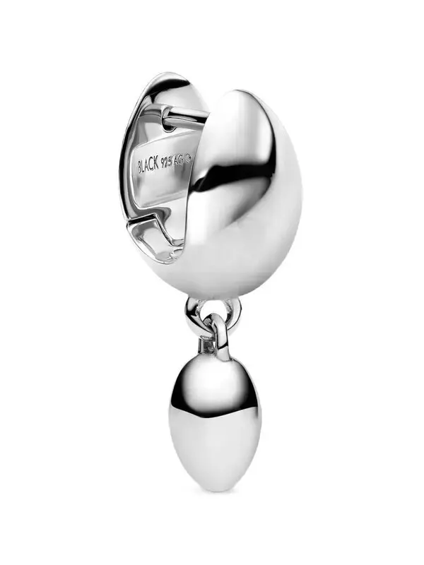 MARIA BLACK Finney Drop Huggie Earrings - Silver