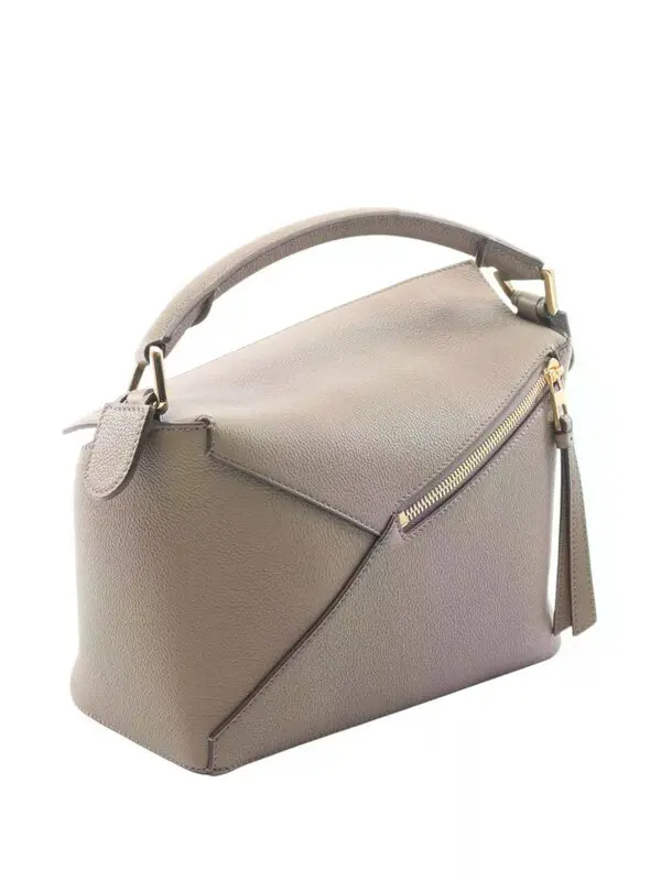 Loewe 2010-2026 Small Calfskin Puzzle Edge Satchel - Grey