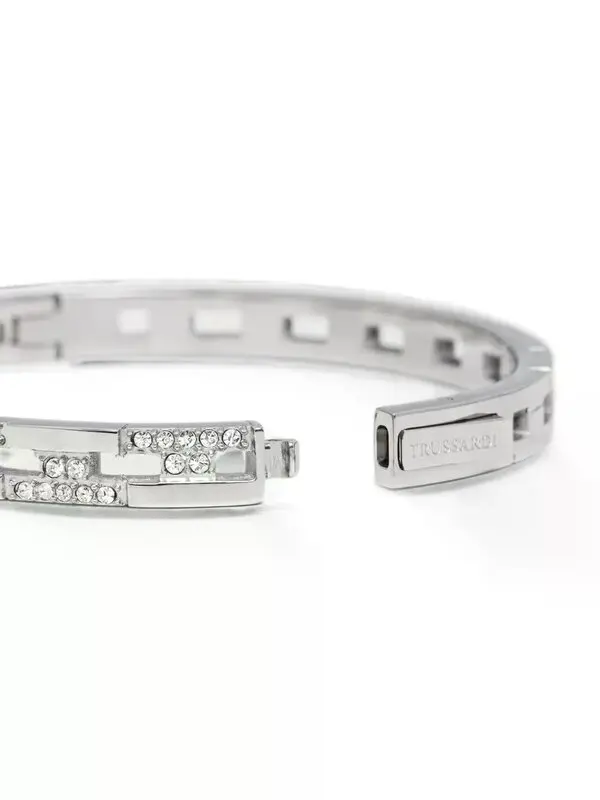 TRUSSARDI Crystal-embellished Cut-out Bangle