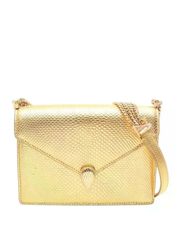 BVLGARI 2010-2026 Lizard Embossed Leather Serpenti Crossbody Bag