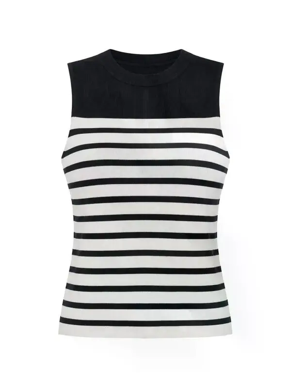 SEMICOUTURE Striped Sleeveless Tank Top