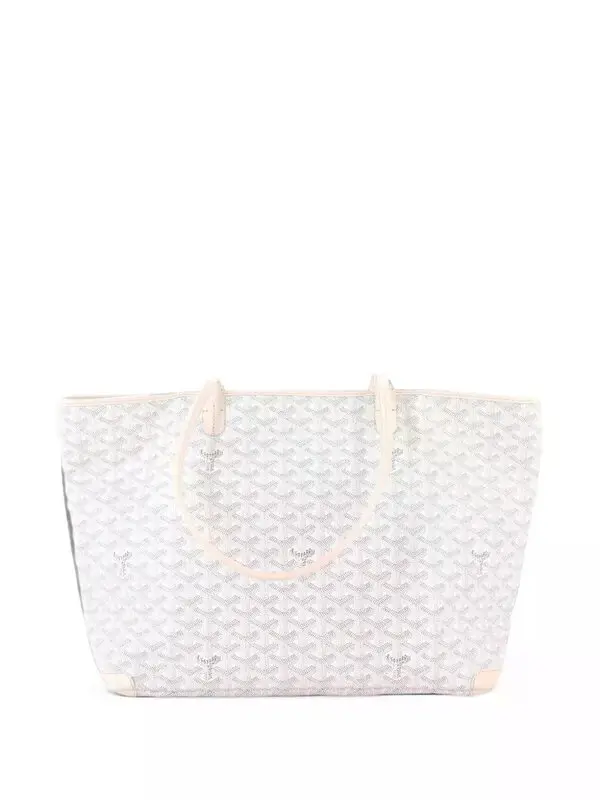 Goyard Artois Tote Coated Canvas Mm Shoulder Bag - White