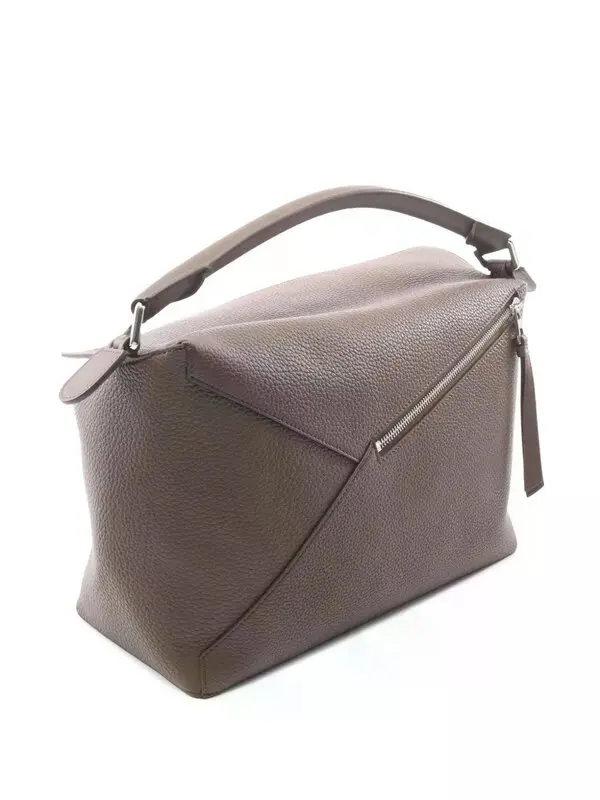 Loewe 2010-2026 Large Calfskin Puzzle Edge Satchel - Brown