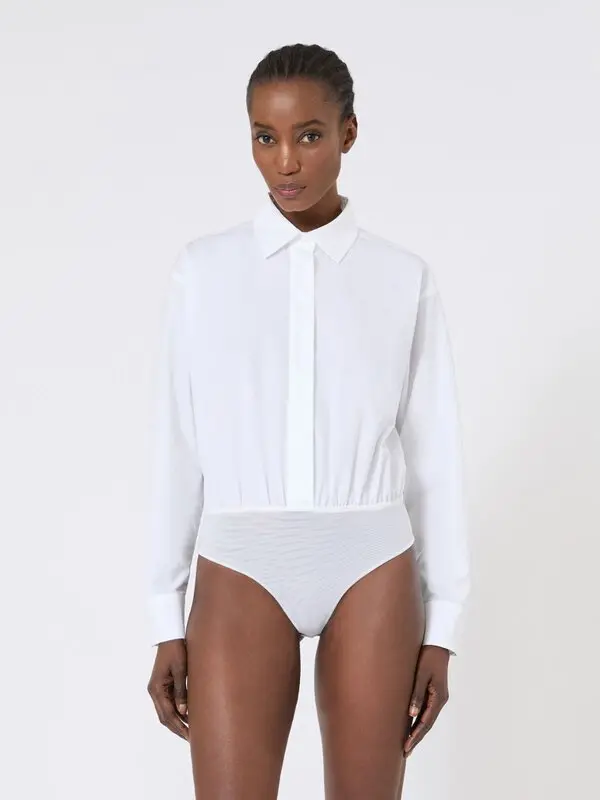 Max Mara Poplin Shirt Bodysuit