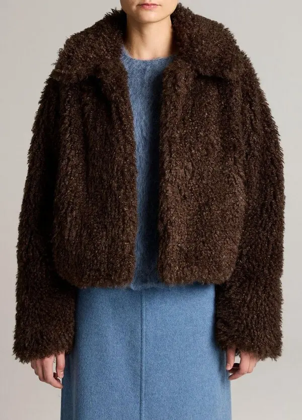 Vince Faux-fur Cropped Jacket