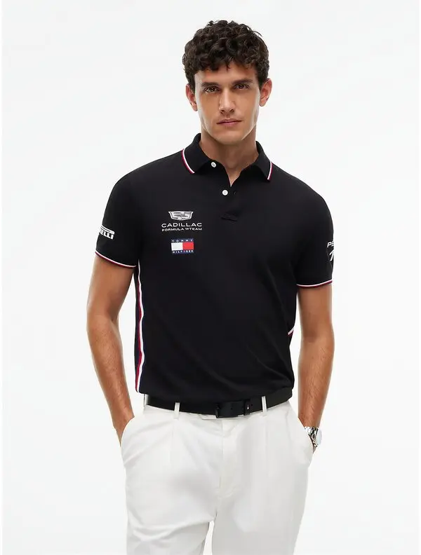 Tommy Hilfiger Tommy X Cadillac F1 Team Replica Polo - Black