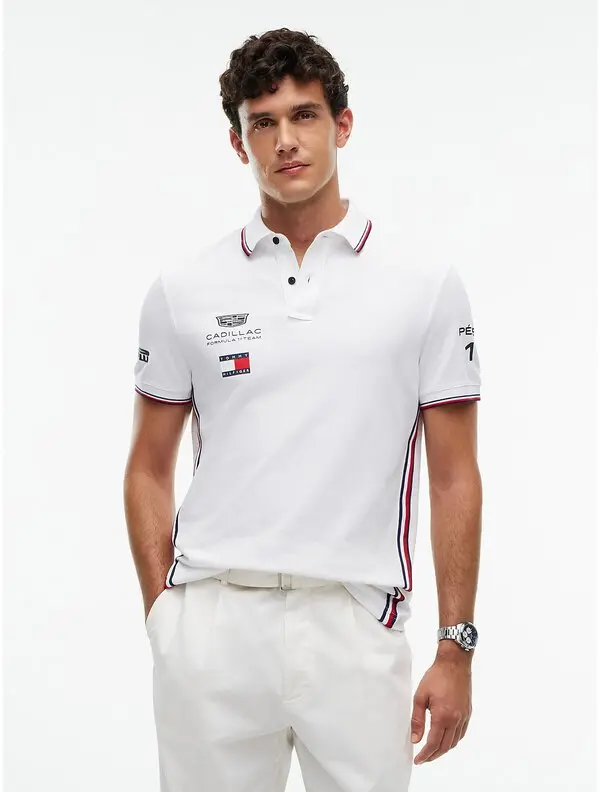 Tommy Hilfiger Tommy X Cadillac F1 Team Replica Polo - White