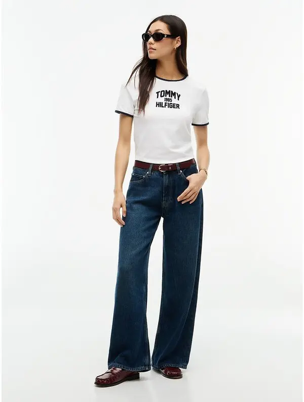 Tommy Hilfiger Slim Fit Varsity Logo Ringer T-shirt