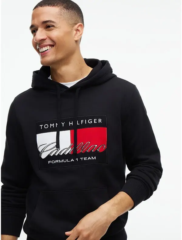 Tommy Hilfiger Cadillac F1 Team Flag Hoodie - Black