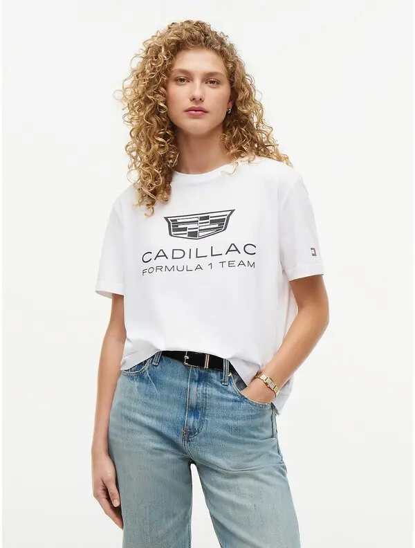 Tommy Hilfiger Cadillac F1 Team Shield T-shirt - White