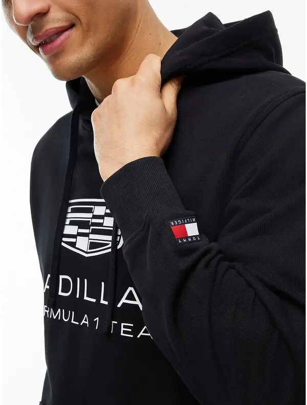 Tommy Hilfiger Cadillac F1 Team Logo Hoodie - Black