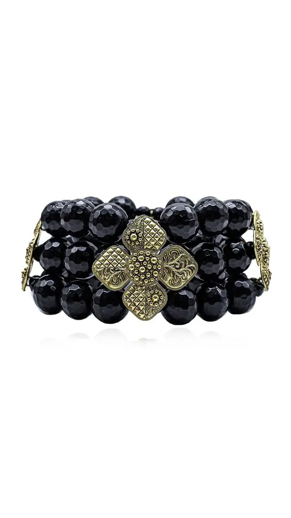 BAYEMEYC Rune Onyx Bracelet