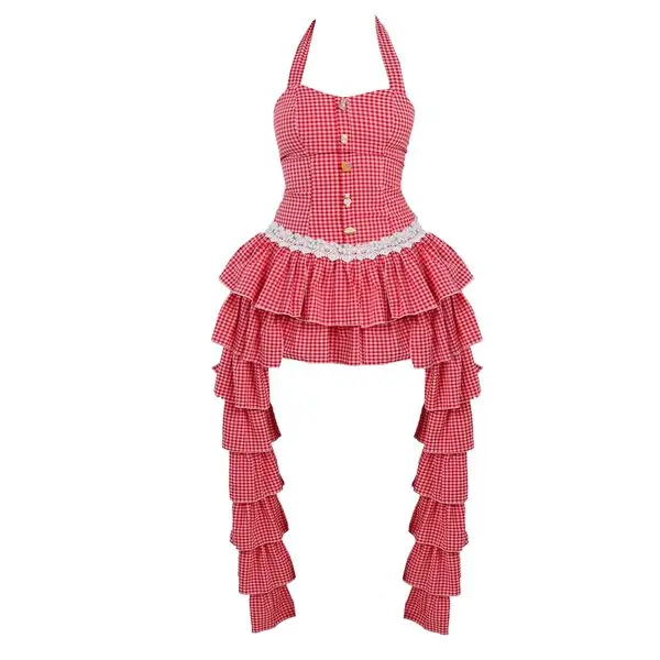 28NATELIER Pink / Red The Picnic Dress Red - Pink/red