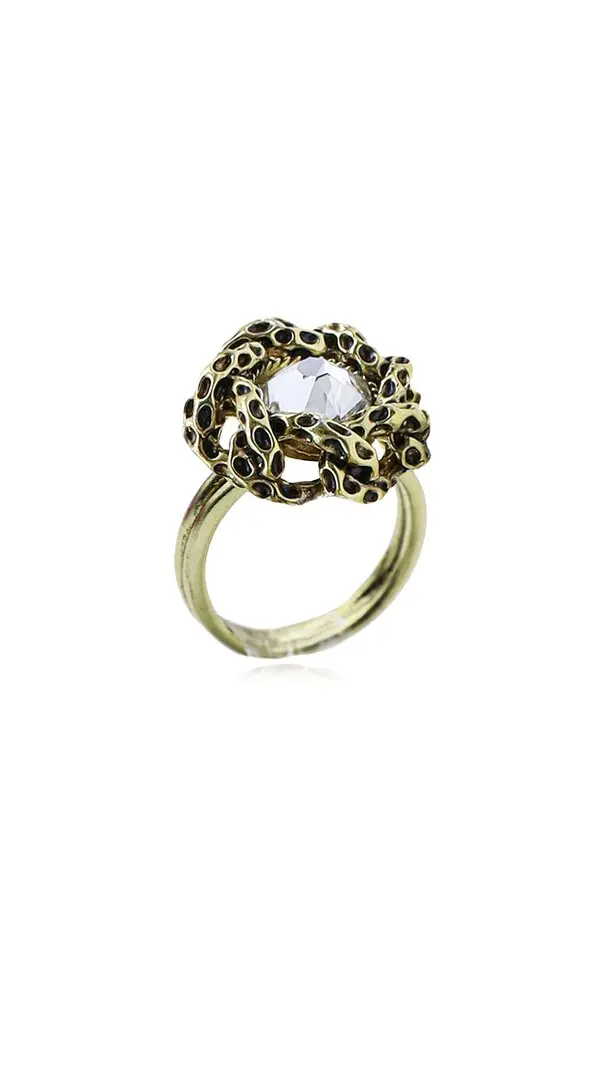 BAYEMEYC Noctavia Crystal Statement Ring